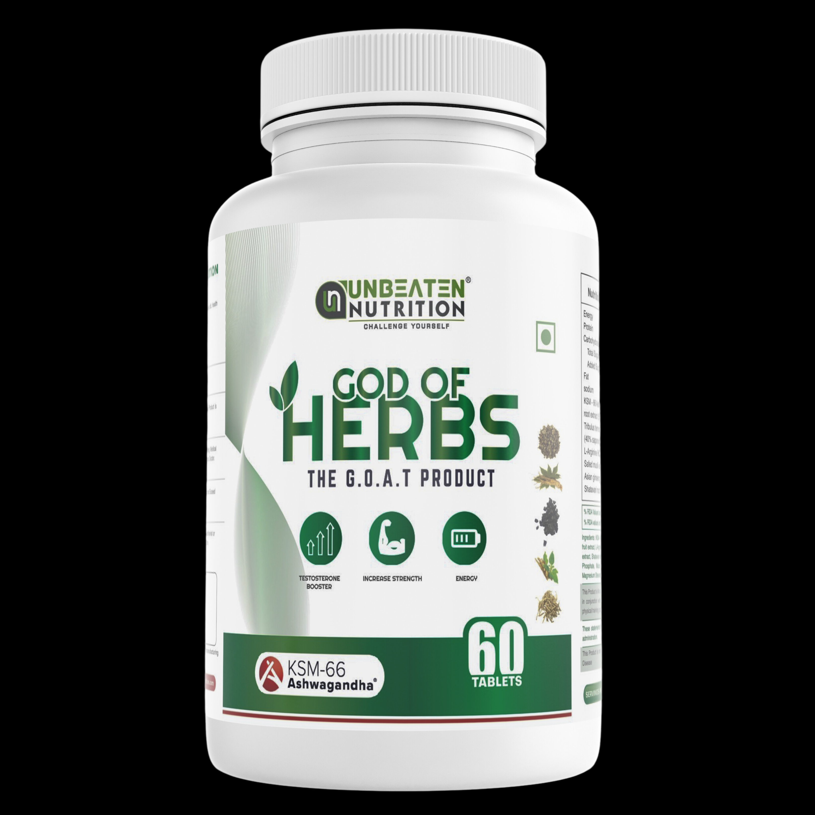 God of herbs energy management supplement capsule Unbeaten nutrition ...